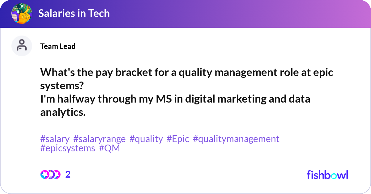 What's the pay bracket for a quality management ro... | Fishbowl