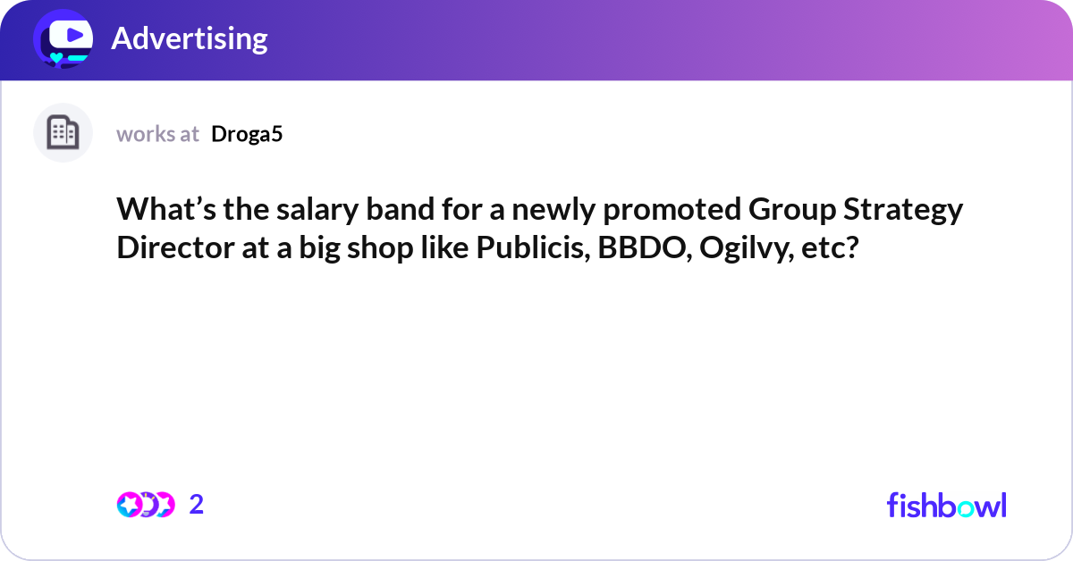 What’s the salary band for a newly promoted Group ... | Fishbowl