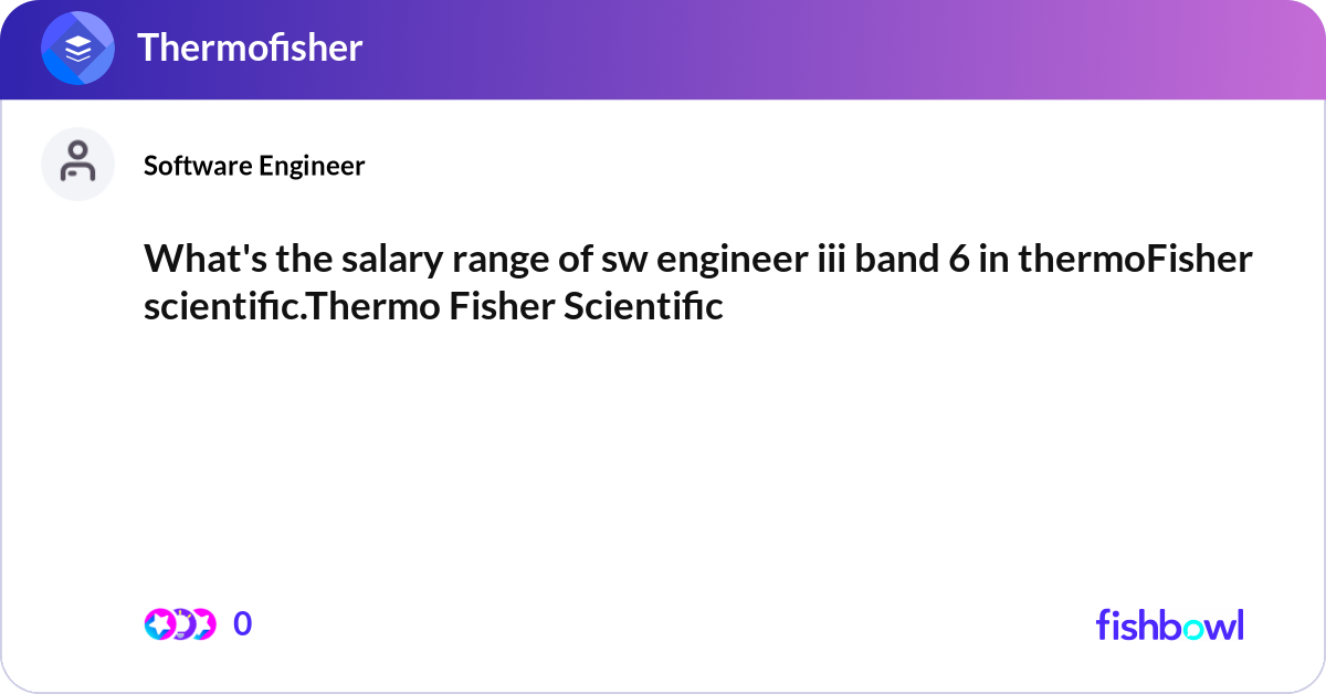 What's the salary range of sw engineer iii band 6 ... | Fishbowl