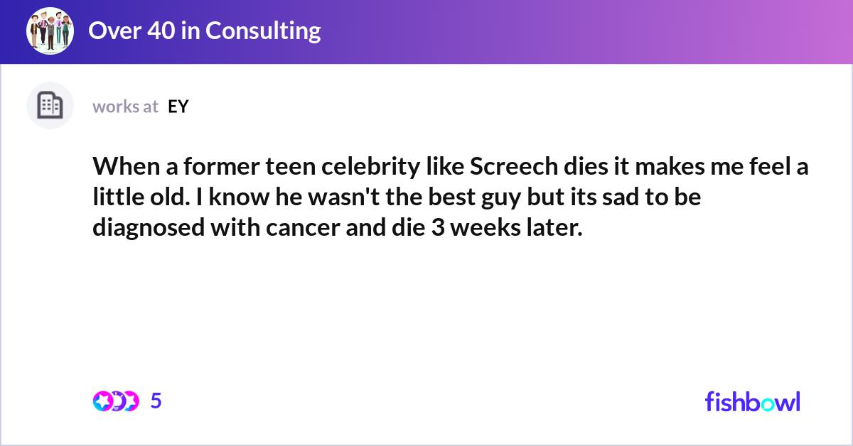 When a former teen celebrity like Screech dies it ... | Fishbowl