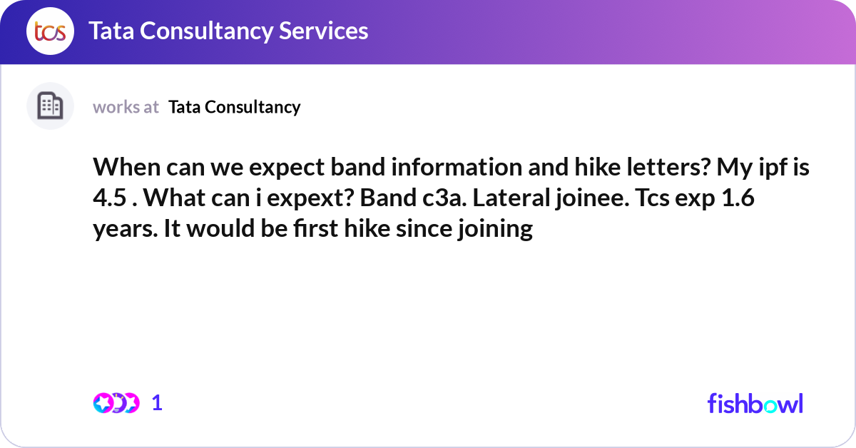 When can we expect band information and hike lette... | Fishbowl