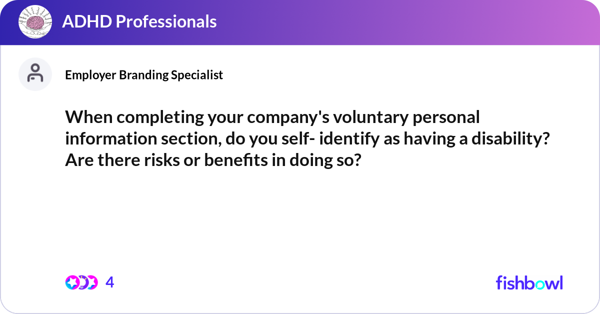 When completing your company's voluntary personal ... | Fishbowl