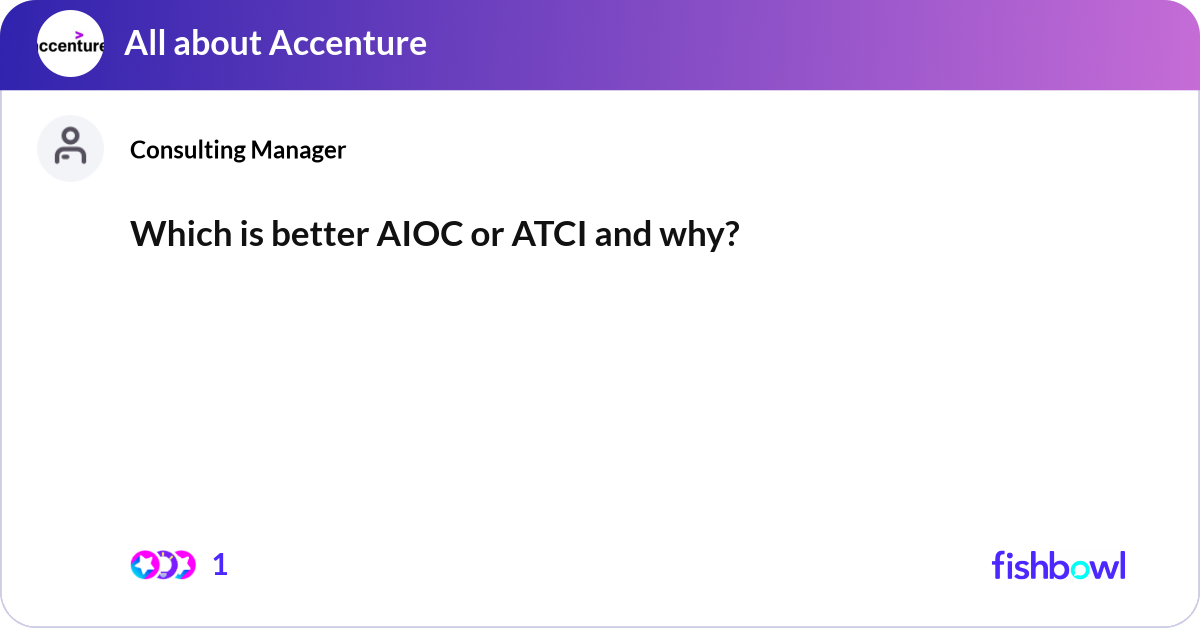 Which is better AIOC or ATCI and why? | Fishbowl