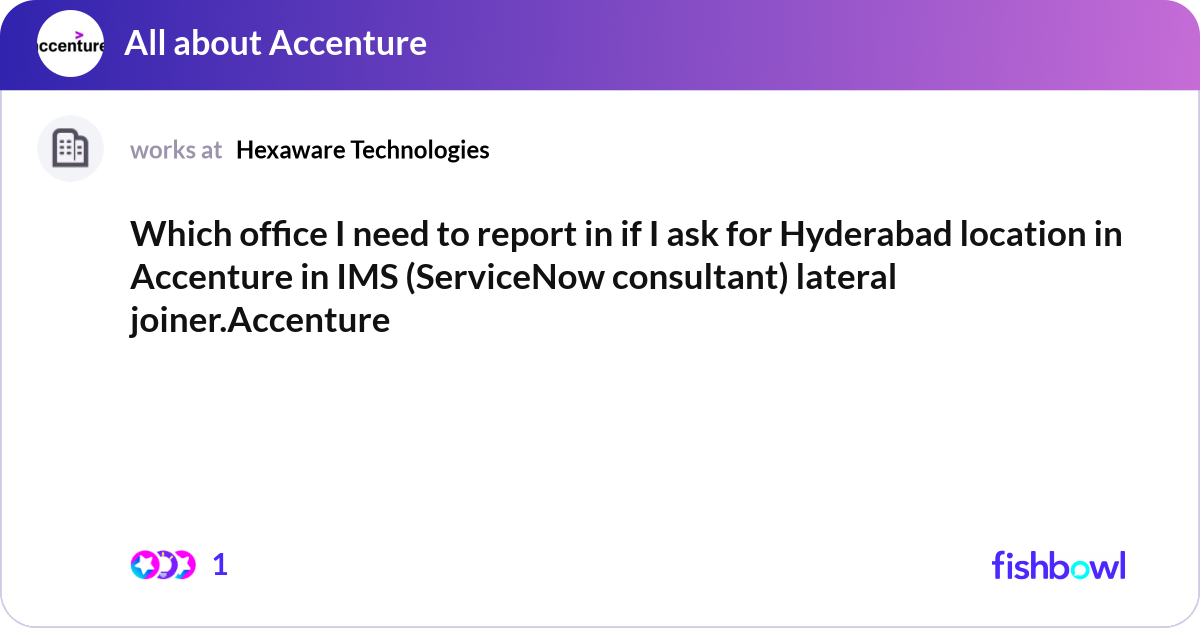 Which office I need to report in if I ask for Hyde... | Fishbowl