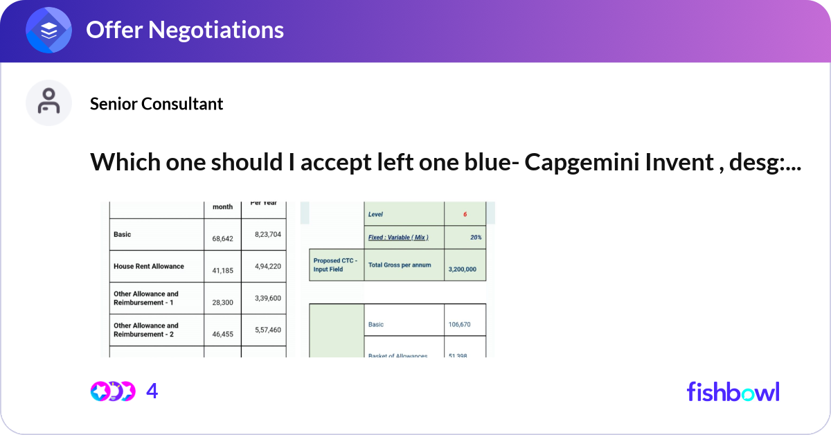 Which one should I accept left one blue- Capgemini... | Fishbowl