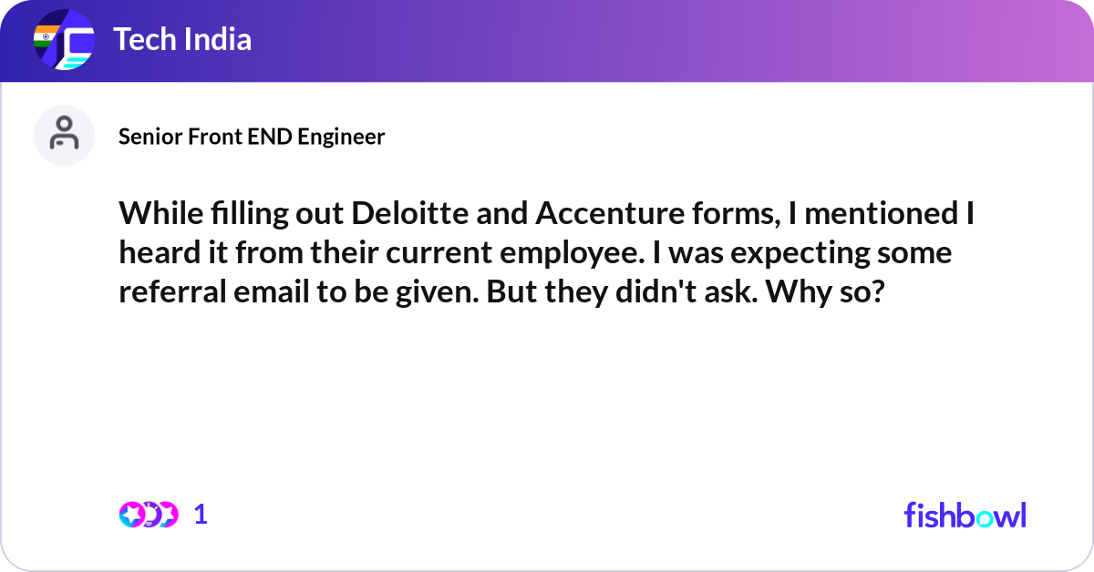 While filling out Deloitte and Accenture forms, I ... | Fishbowl