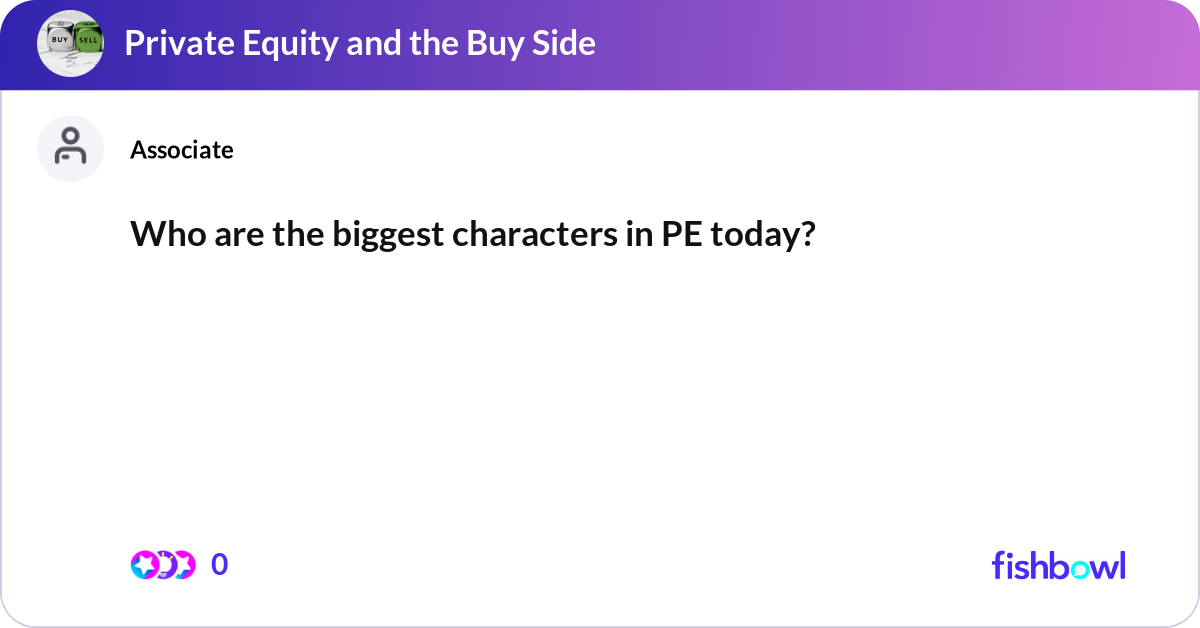 Who are the biggest characters in PE today? | Fishbowl