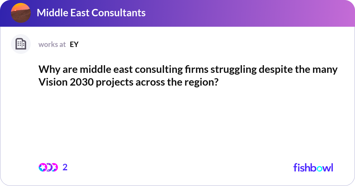 Why are middle east consulting firms struggling de... | Fishbowl