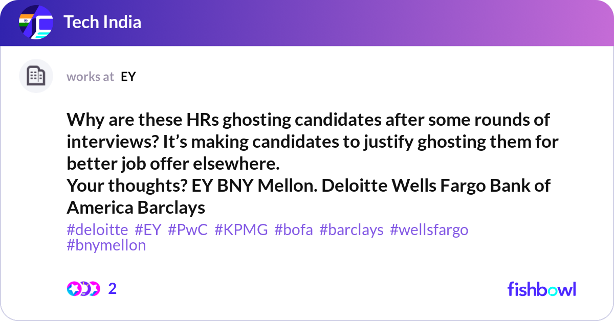 Why are these HRs ghosting candidates after some r... | Fishbowl
