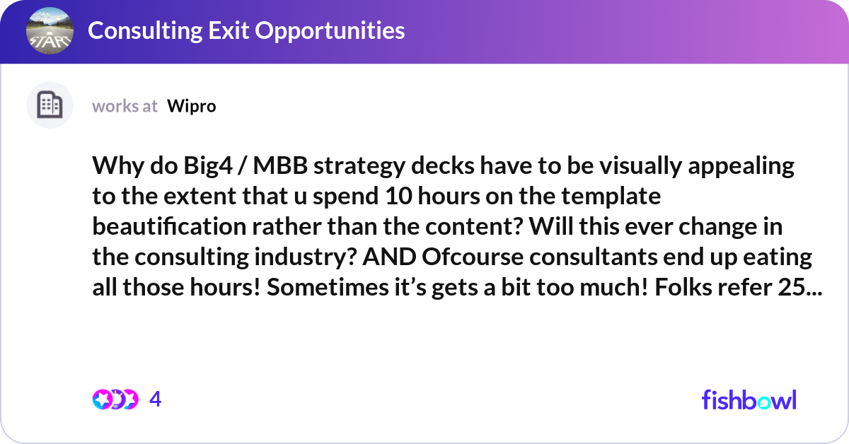 Why do Big4 / MBB strategy decks have to be visual... | Fishbowl