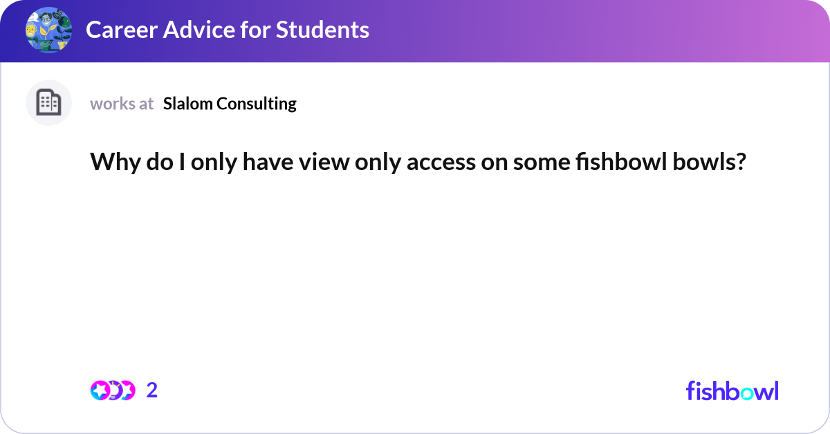 Why do I only have view only access on some fishbo... | Fishbowl