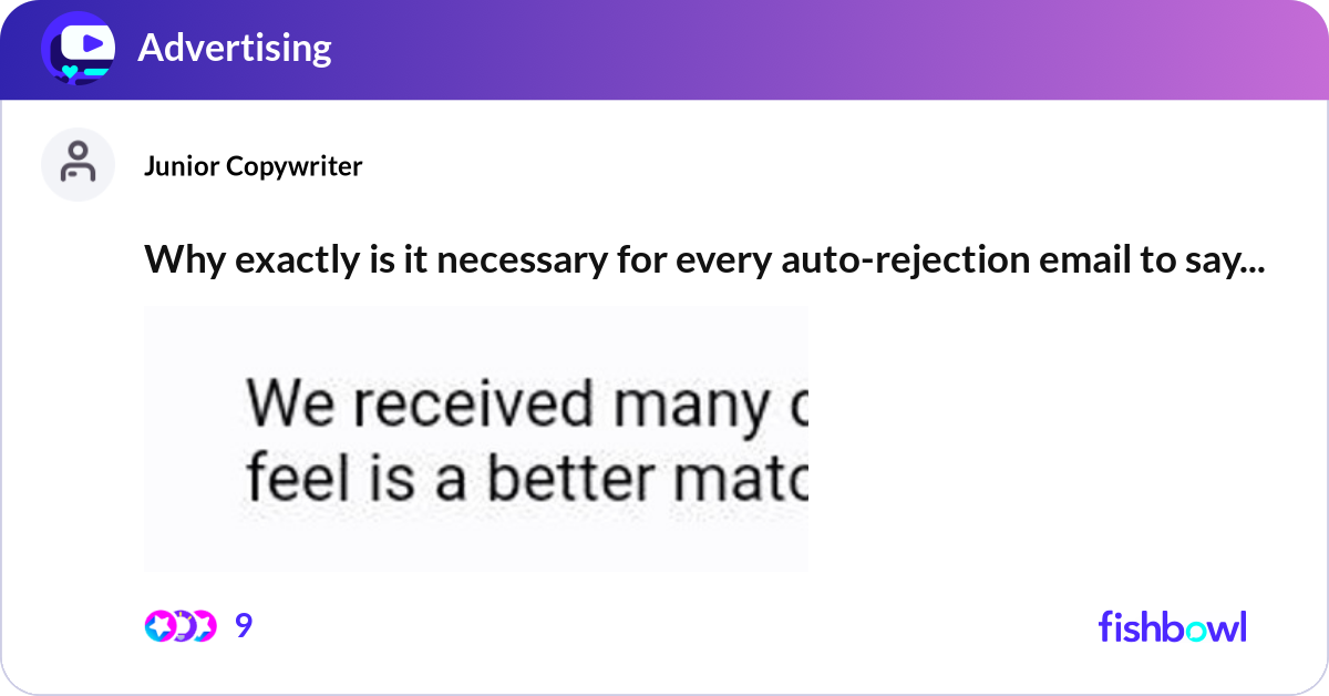 Why exactly is it necessary for every auto-rejecti... | Fishbowl