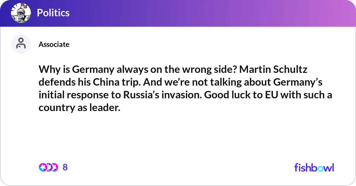 Why is Germany always on the wrong side? Martin Sc... | Fishbowl