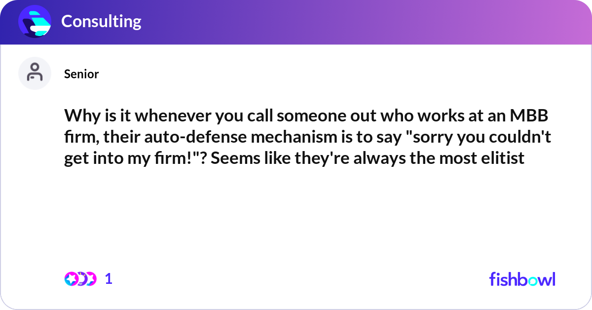 Why is it whenever you call someone out who works ... | Fishbowl