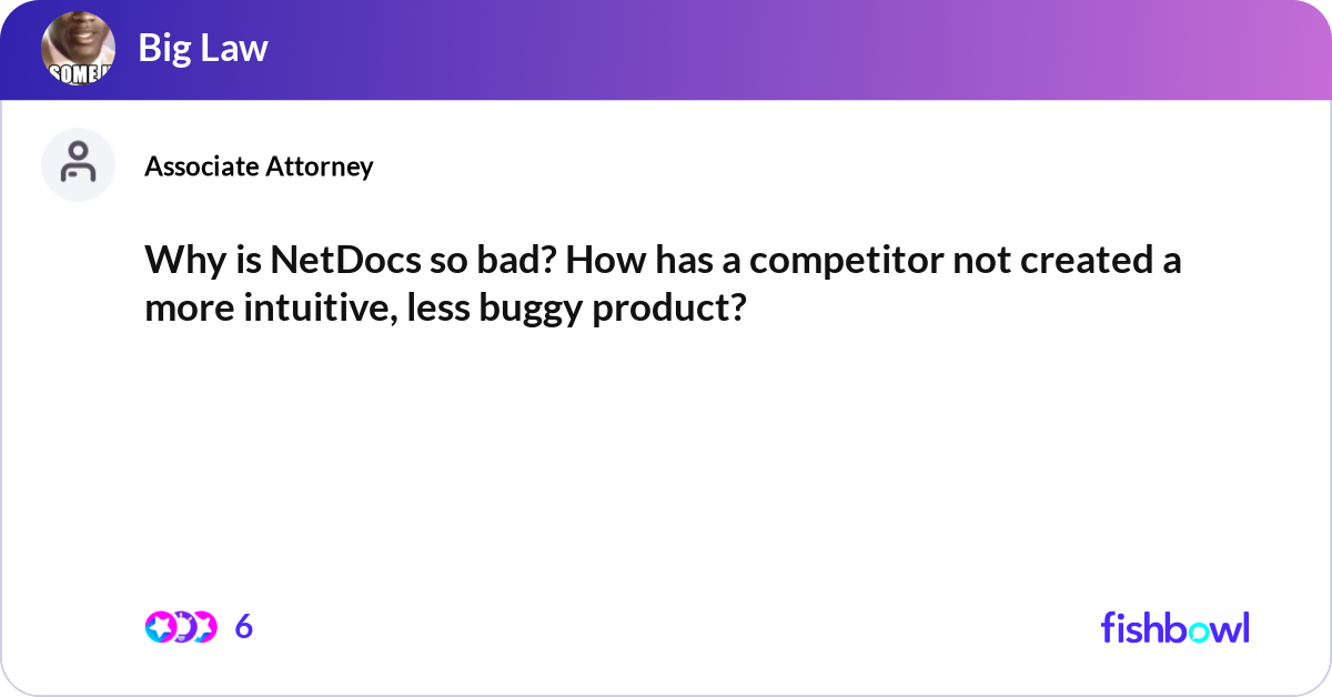 Why is NetDocs so bad? How has a competitor not cr... | Fishbowl