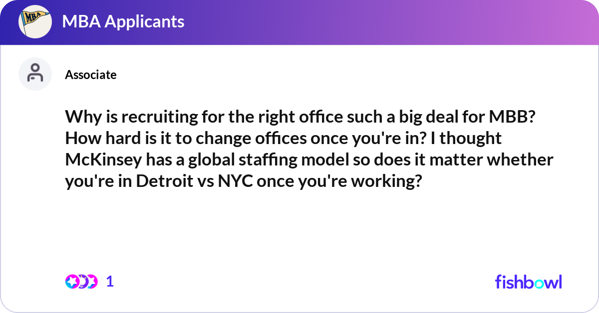 Why is recruiting for the right office such a big ... | Fishbowl