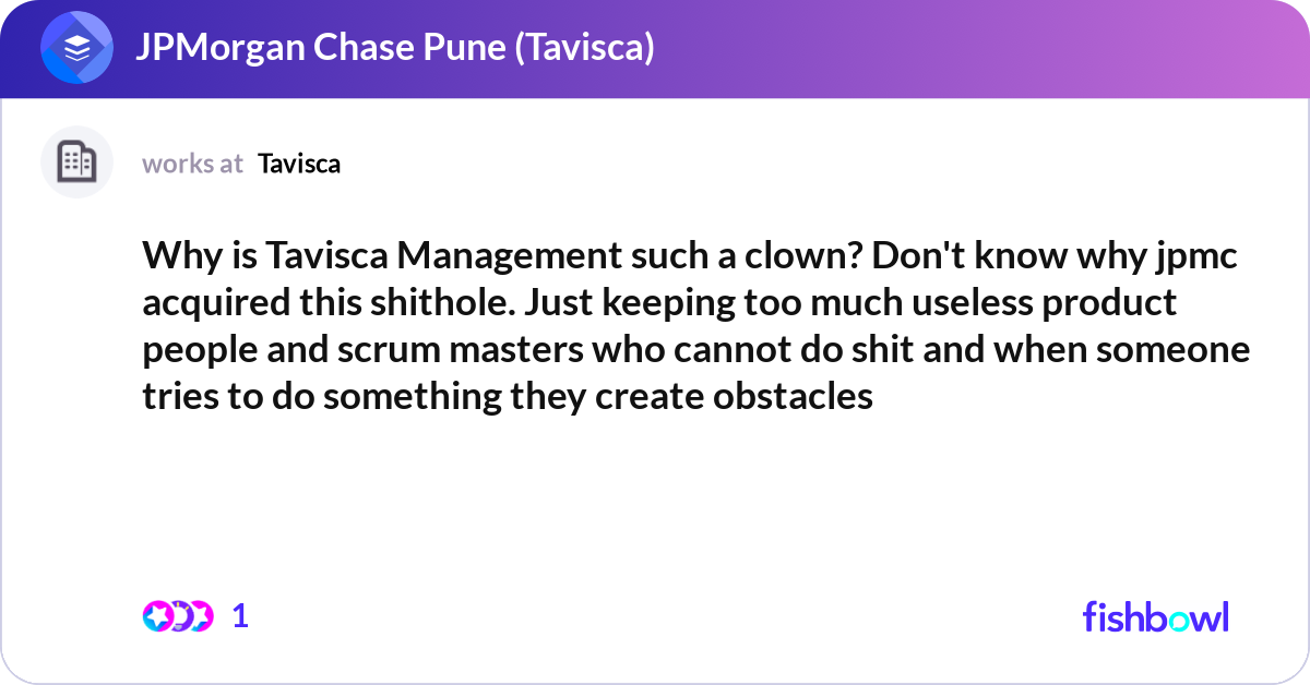 Why is Tavisca Management such a clown? Don't know... | Fishbowl