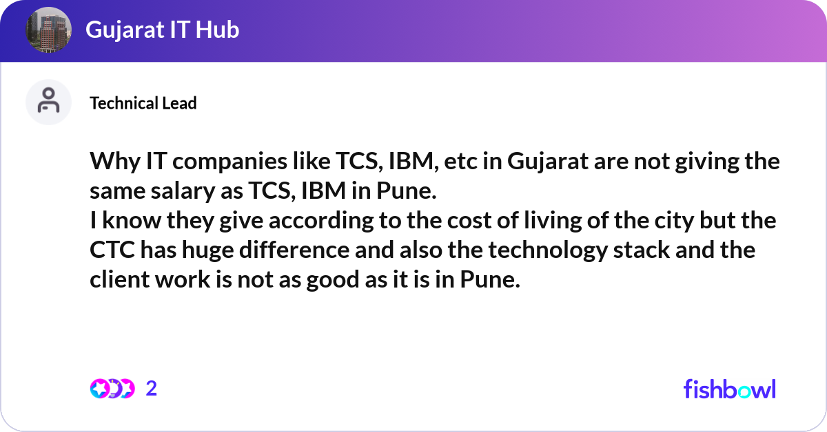 Why IT companies like TCS, IBM, etc in Gujarat are... | Fishbowl