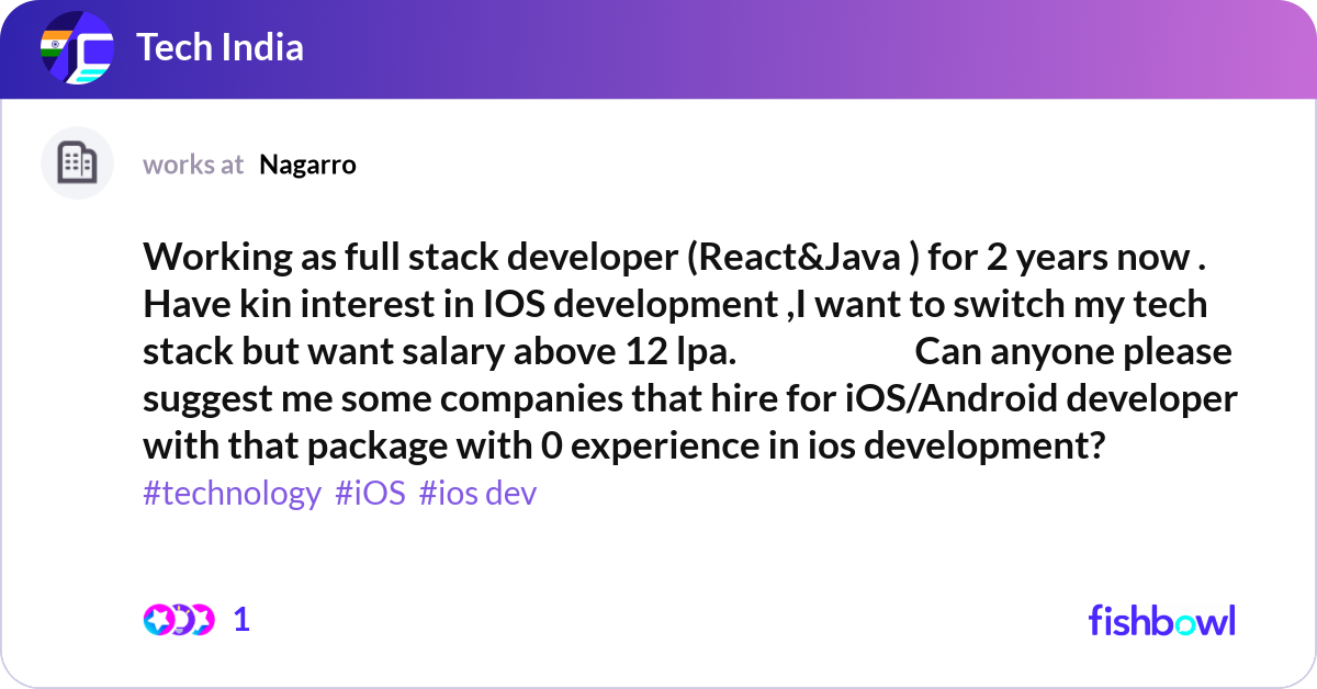 Working as full stack developer (React&Java ) for ... | Fishbowl