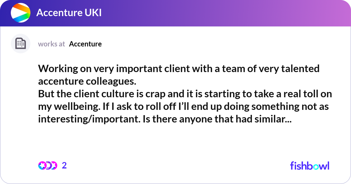 Working on very important client with a team of ve... | Fishbowl