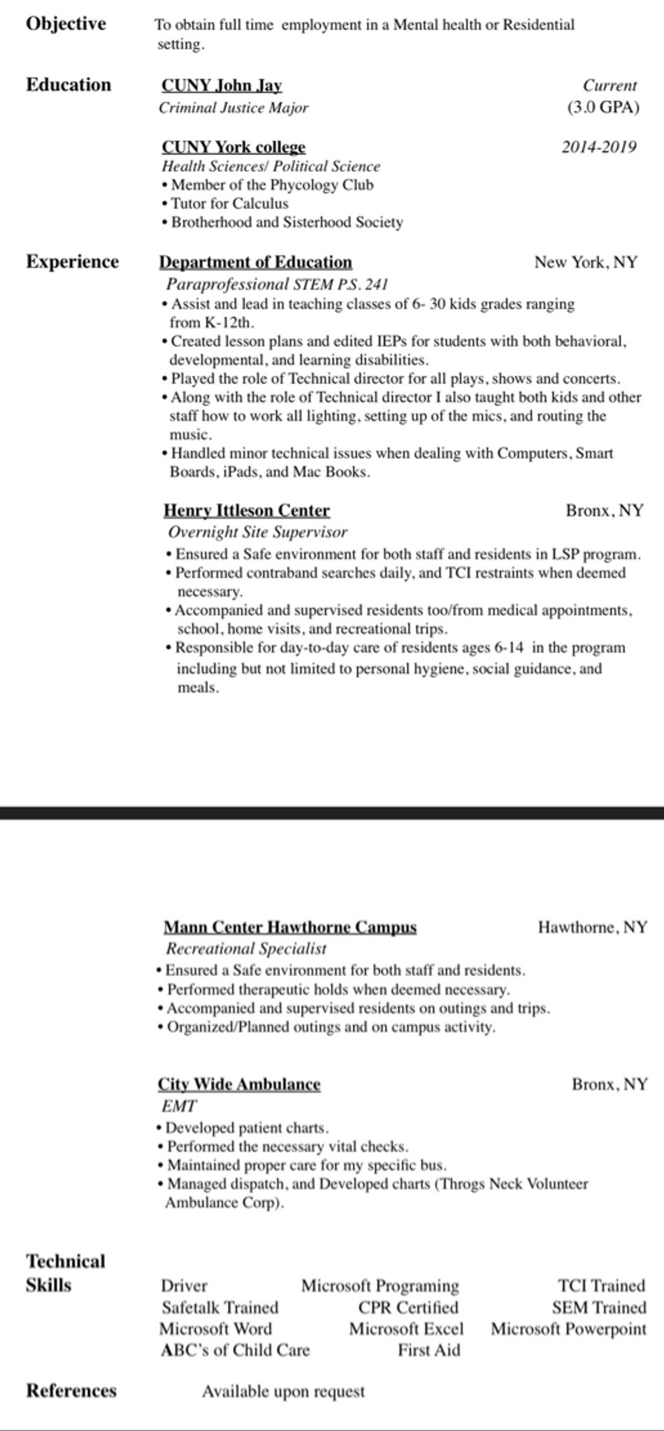 Trying to figure out what my worth is. I recently redid my resume so ...