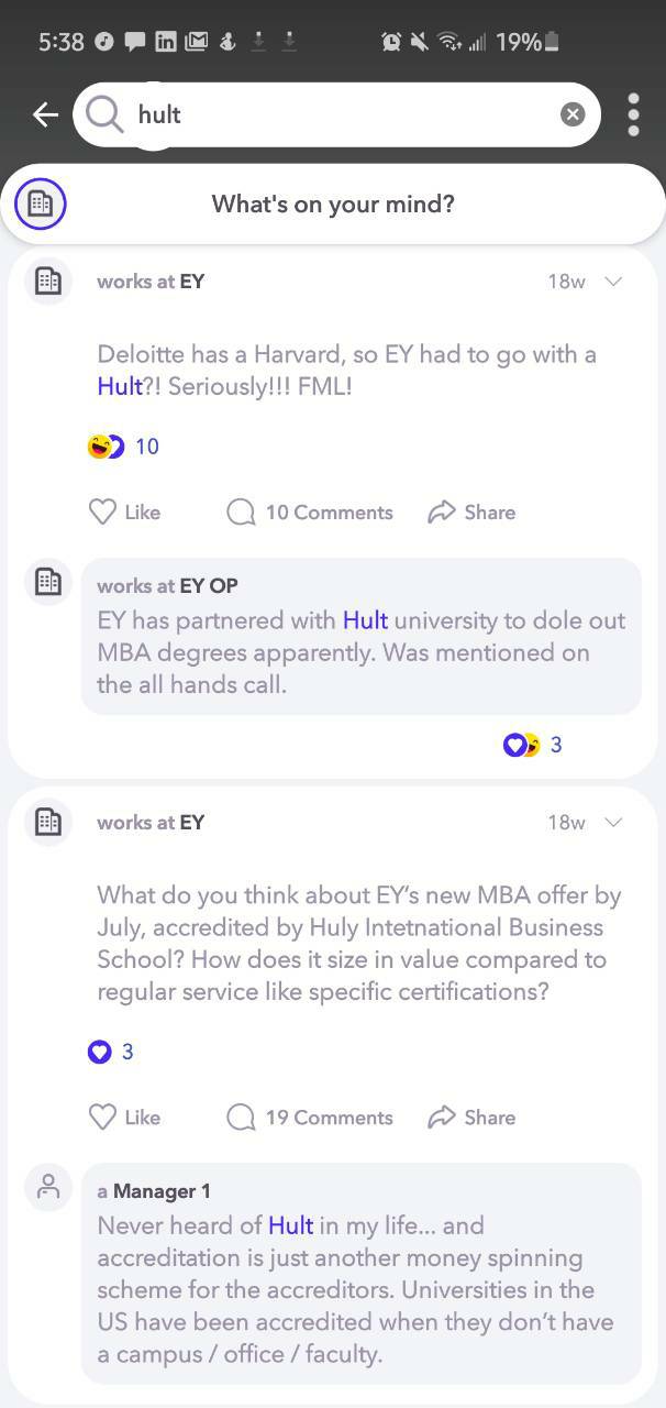 EY PPEDs, what are your thoughts on the Tech MBA p... | Fishbowl