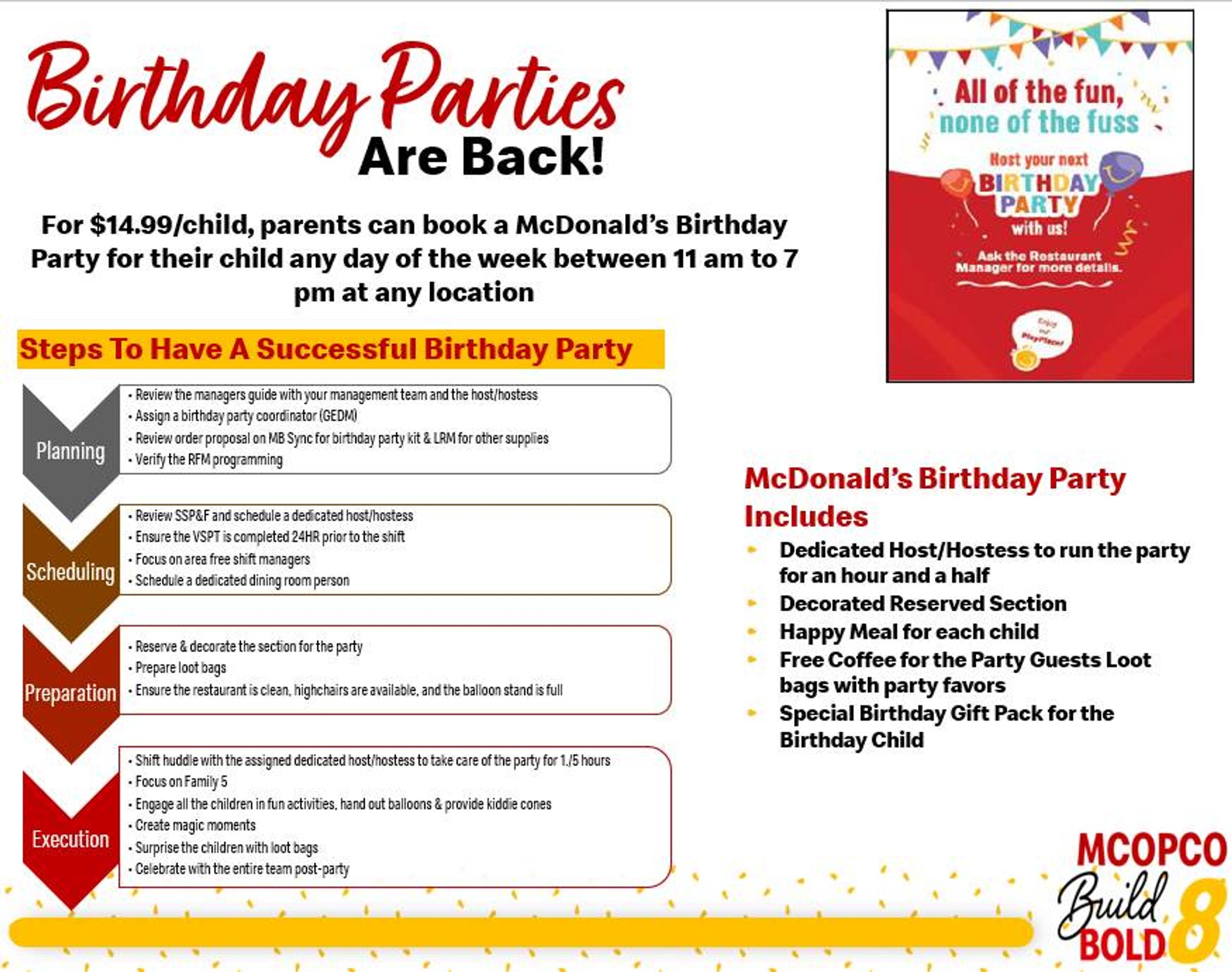 How do you handle birthday reservations? McDonald... | Fishbowl
