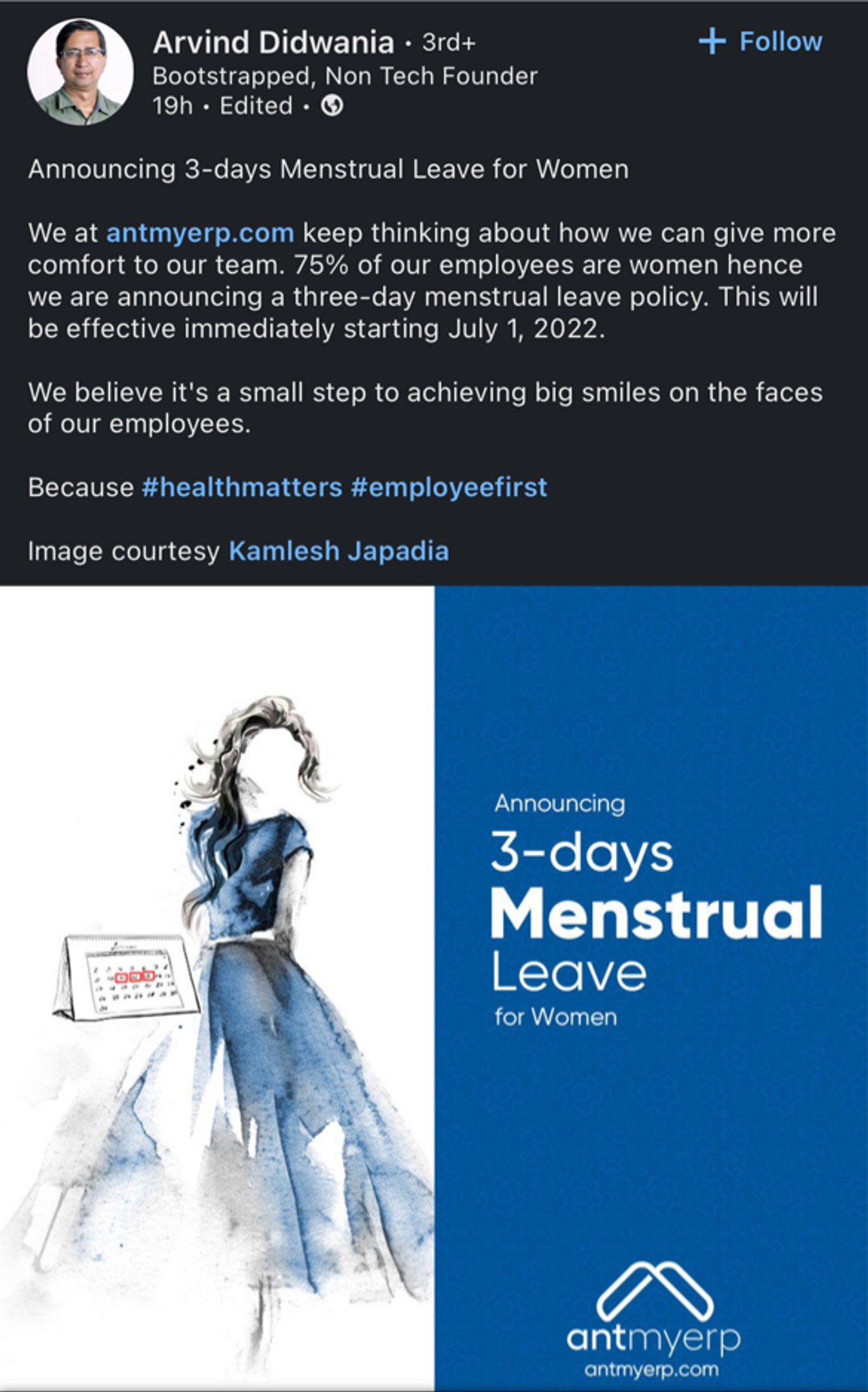 I got the best news today. Phew! After an interview with director for ...