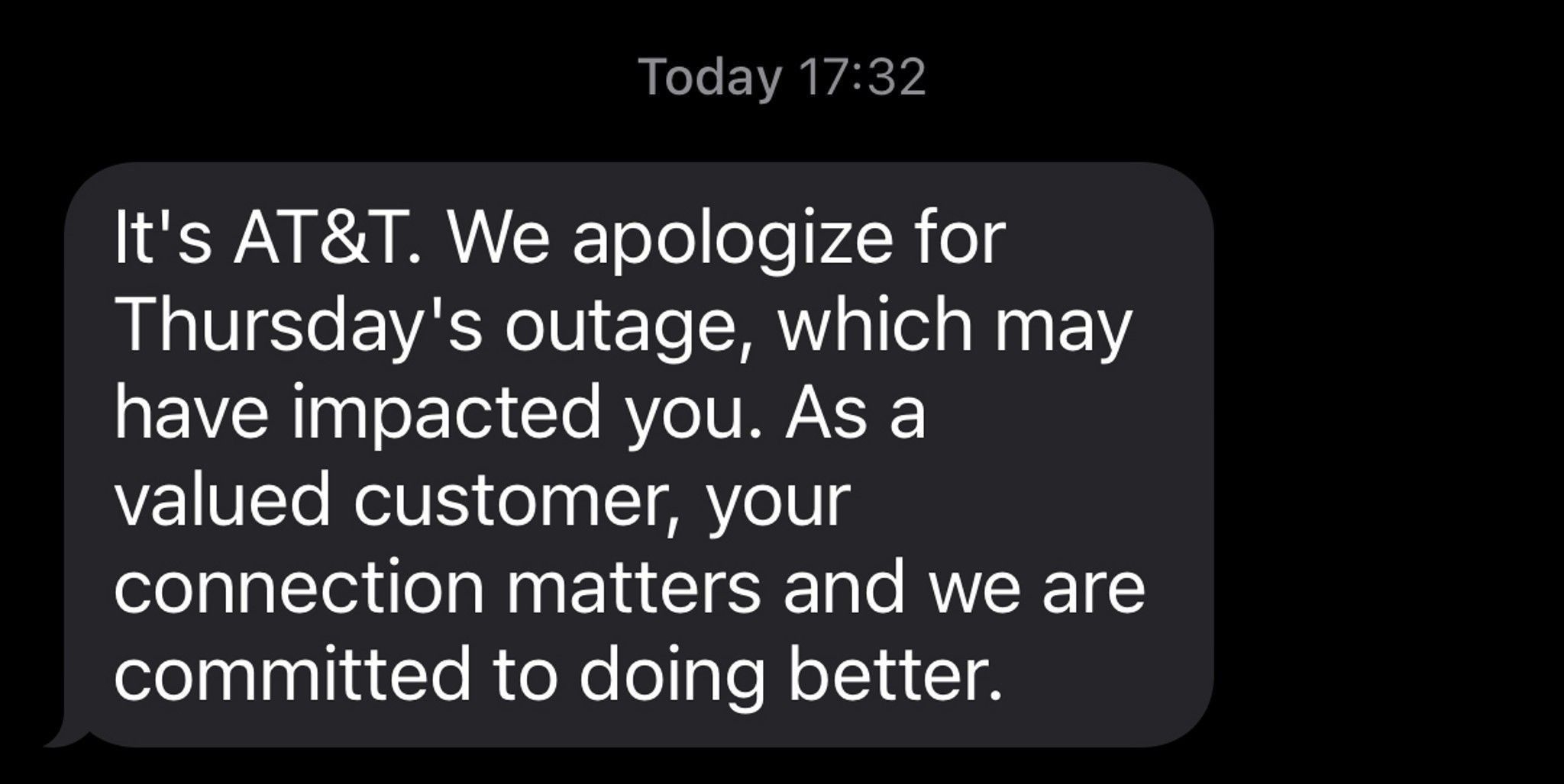 Despite the massive ATT outage today, and frankly ... | Fishbowl