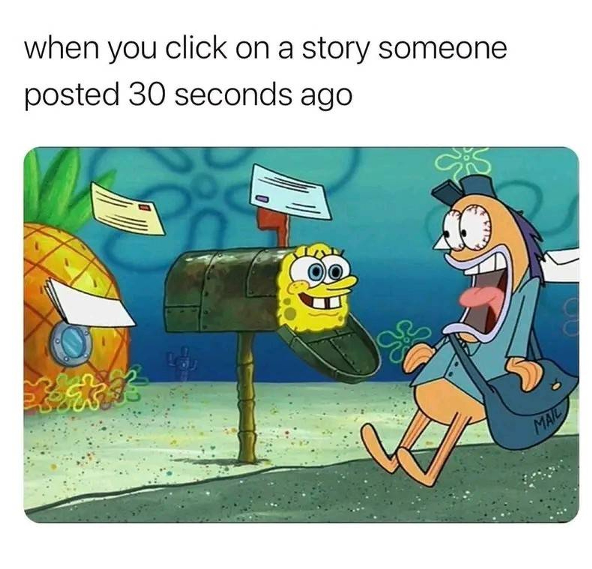 Spongebob Waiting For Mail