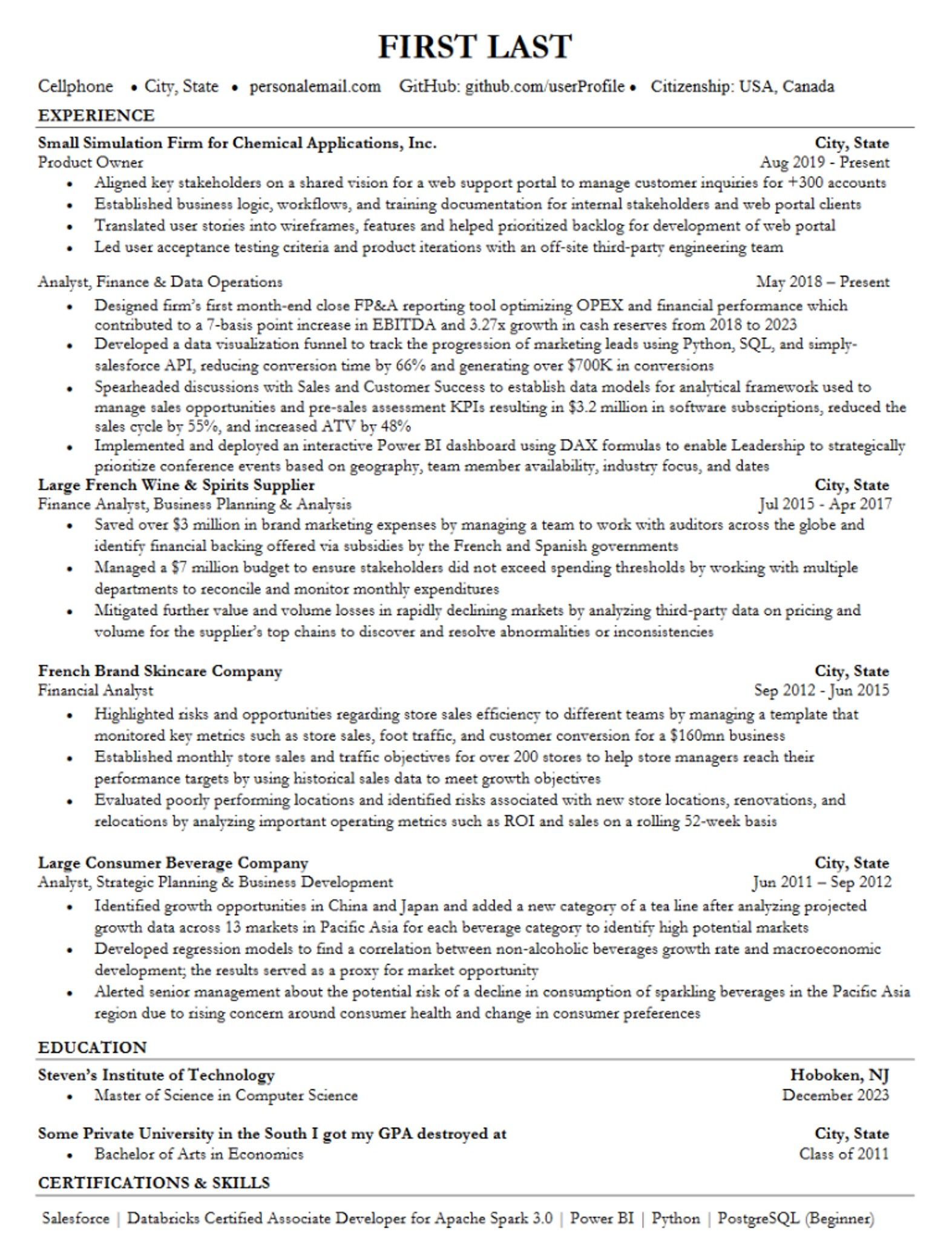 Looking for pointers, tips on my resume to transit... | Fishbowl