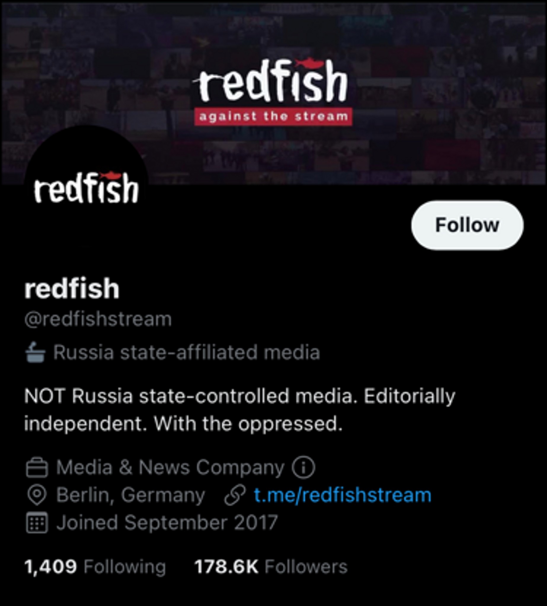 Redfish media is supposedly a russian affiliated s... | Fishbowl