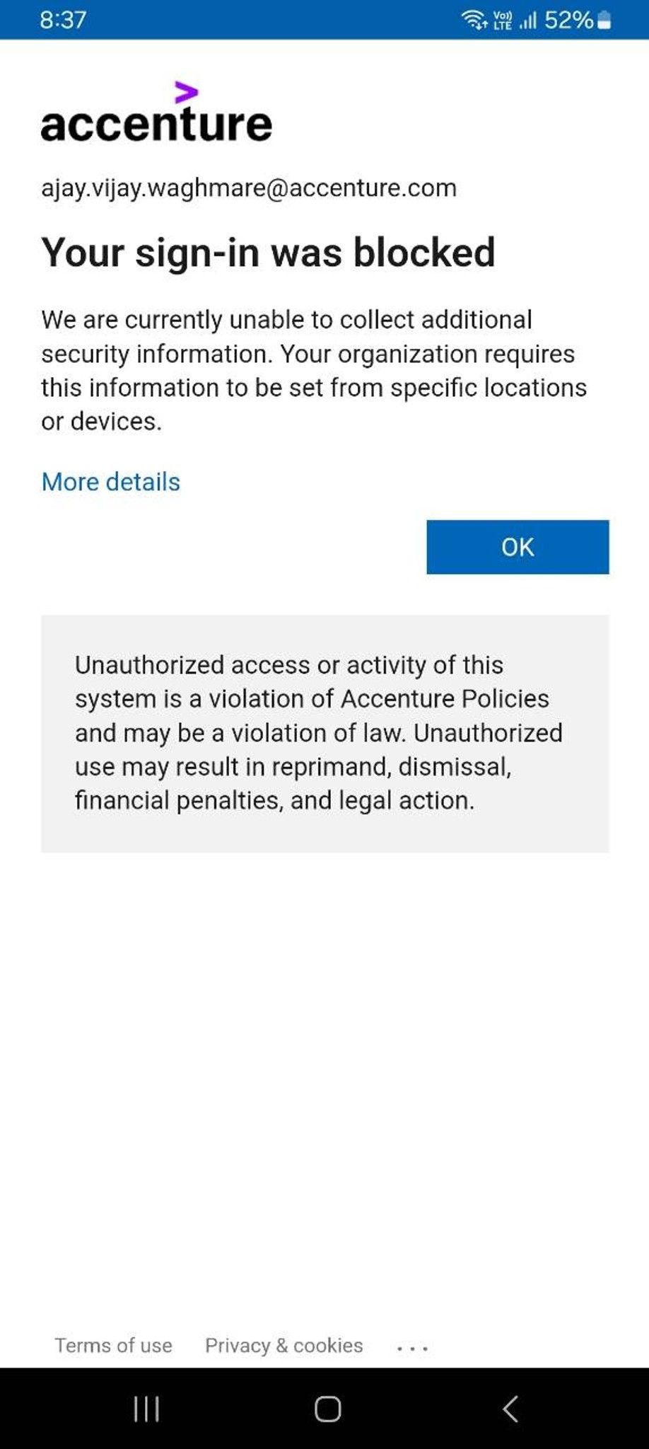 Any one facing issue in authenticator app phone sign in auto disabled and not allowing to enable ...