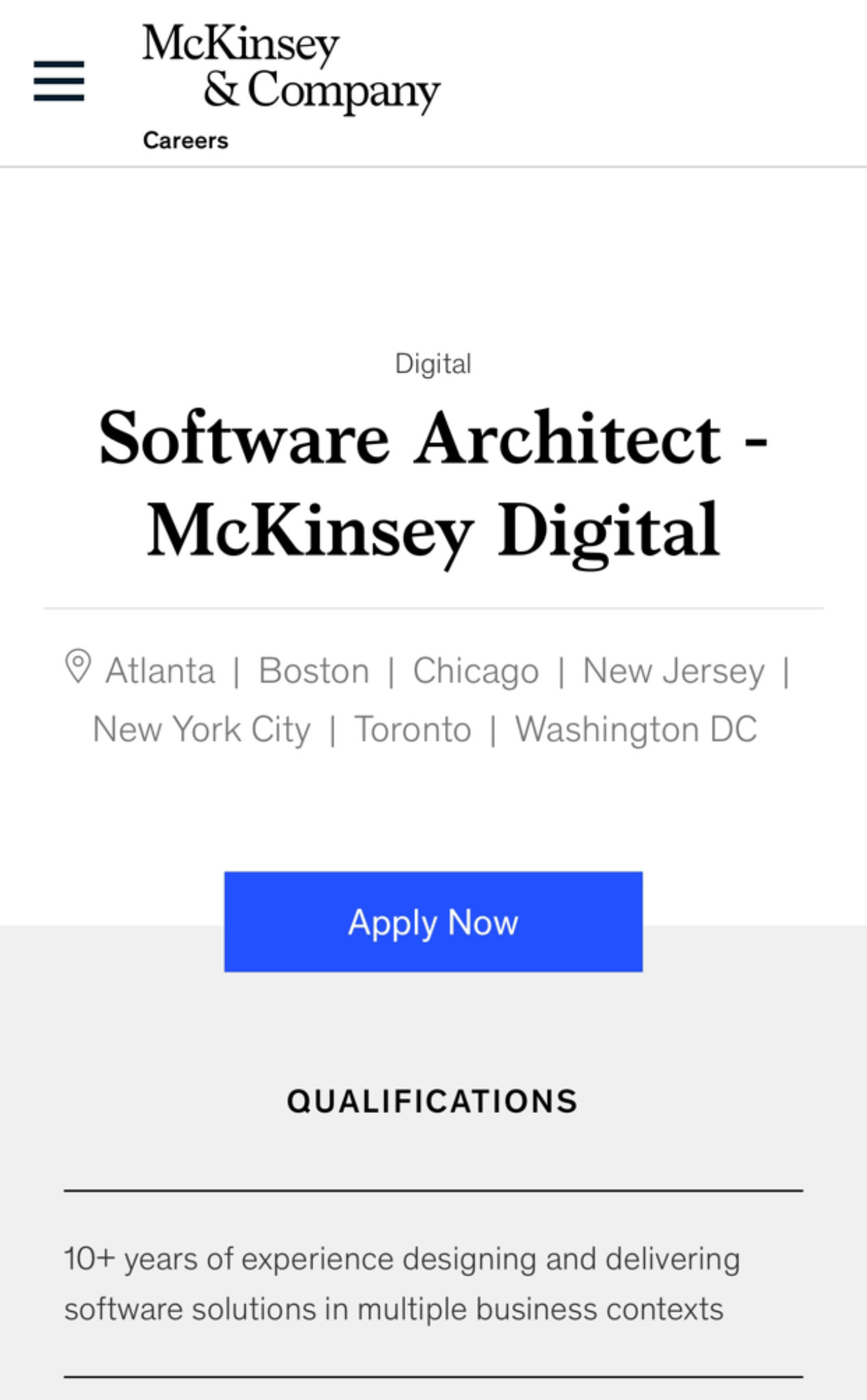Should I apply for this job with McKinsey & Compan... | Fishbowl