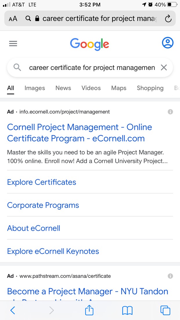 Google Career Certificate for Project Management c... | Fishbowl