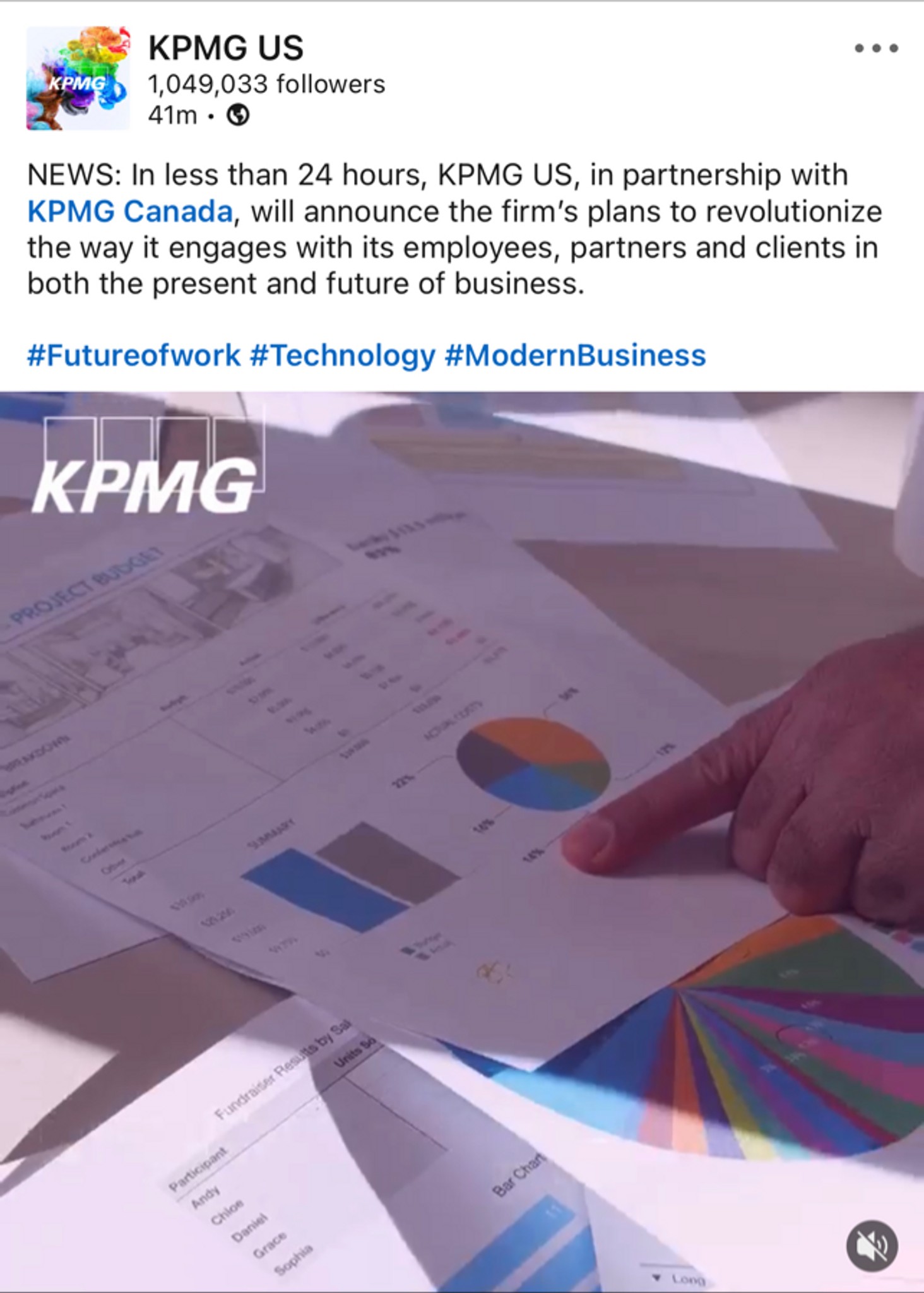 KPMG is it really necessary to bring out a pie chart with 3 sections ...
