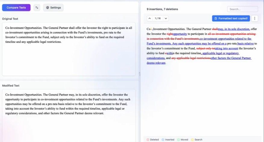 I grew so sick of Litera so I built a free and private text compare ...