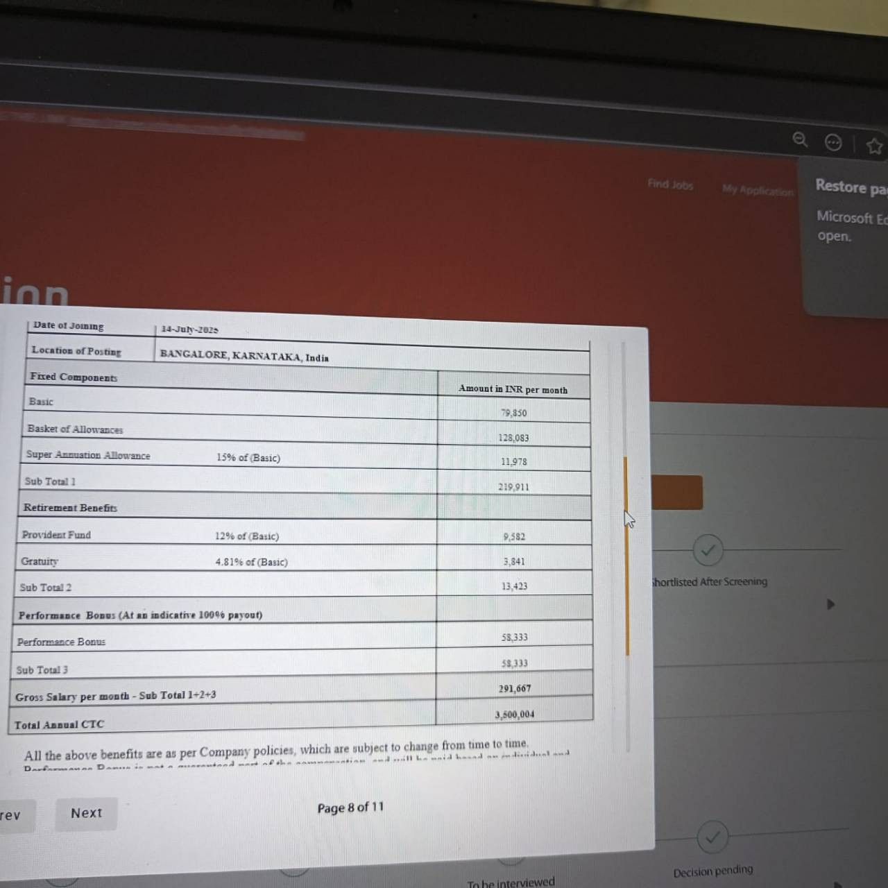 What are the job levels in Infosys. What are the designation against ...