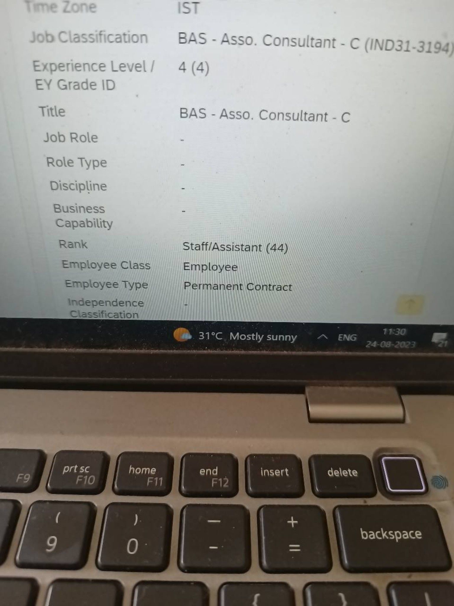 What is meant by experience level / ey grade id 4(... | Fishbowl