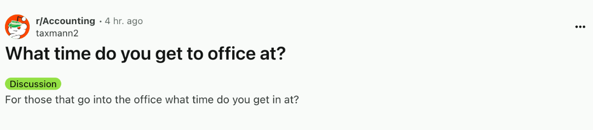 What’s your typical office arrival time? Are you a... | Fishbowl