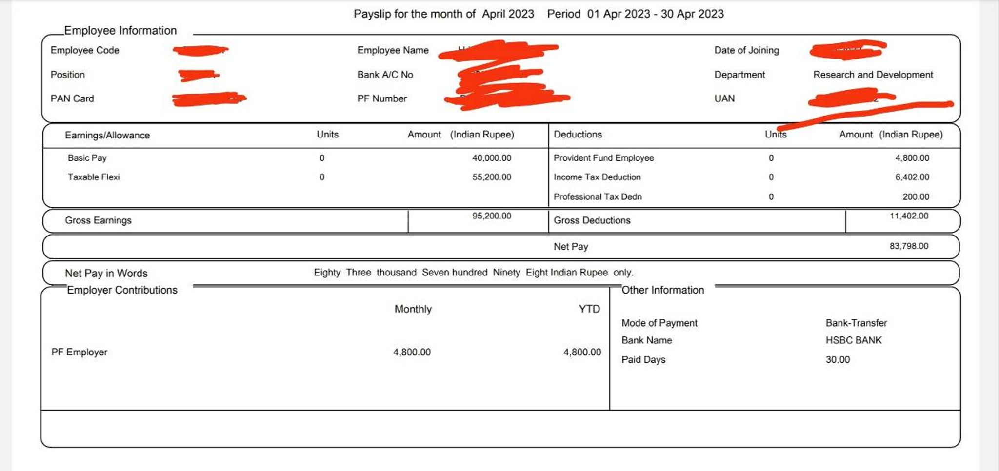 My CTC is 12.5 and fixed is 12 lpa still I got 83k... | Fishbowl