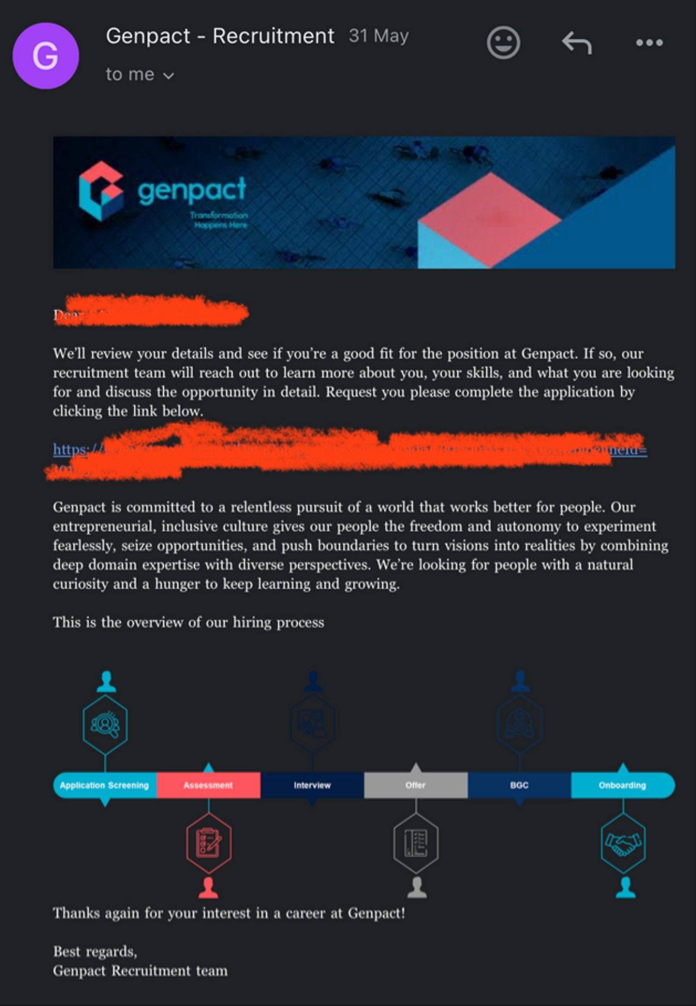 My interview got completed on Thursday with Genpact and went very well, From then im receiving ...