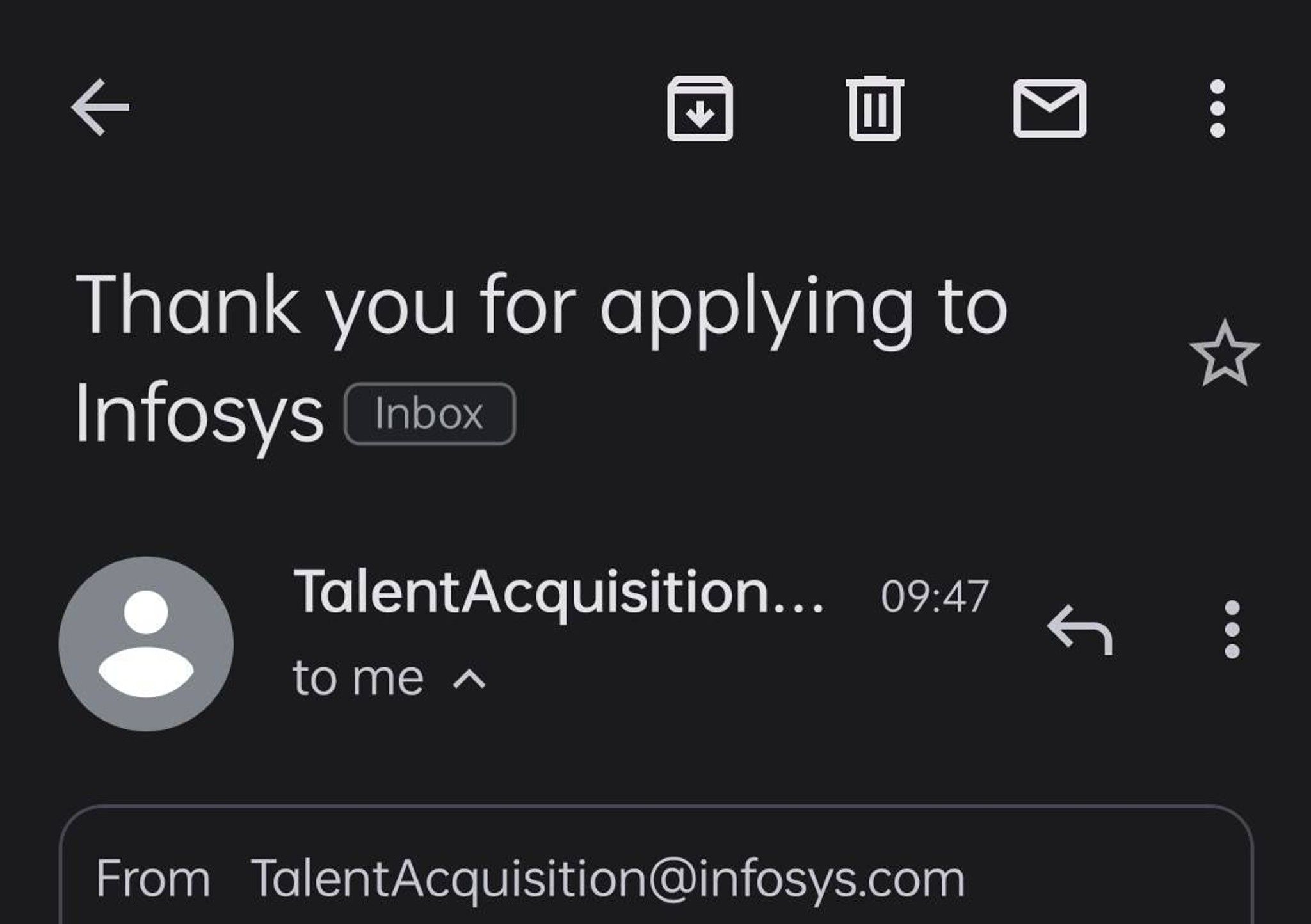 Is this mail id correct Infosys ? I did not apply ... | Fishbowl