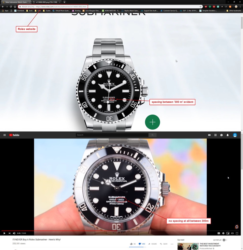 Is this how you spot a fake Sub? On Rolex’s websit... | Fishbowl