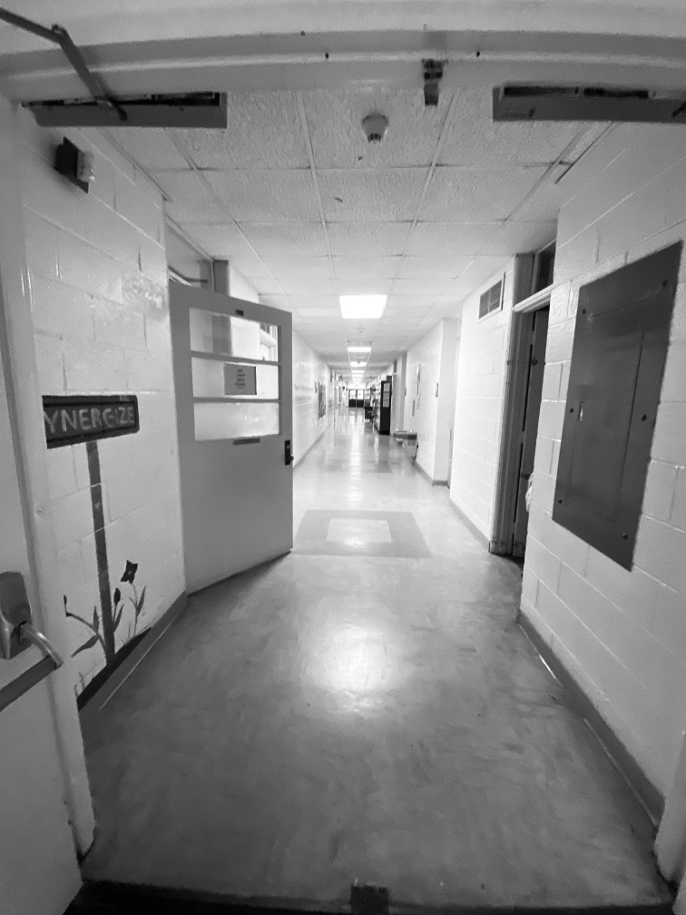 Black and white photos of my empty school speak vo... | Fishbowl