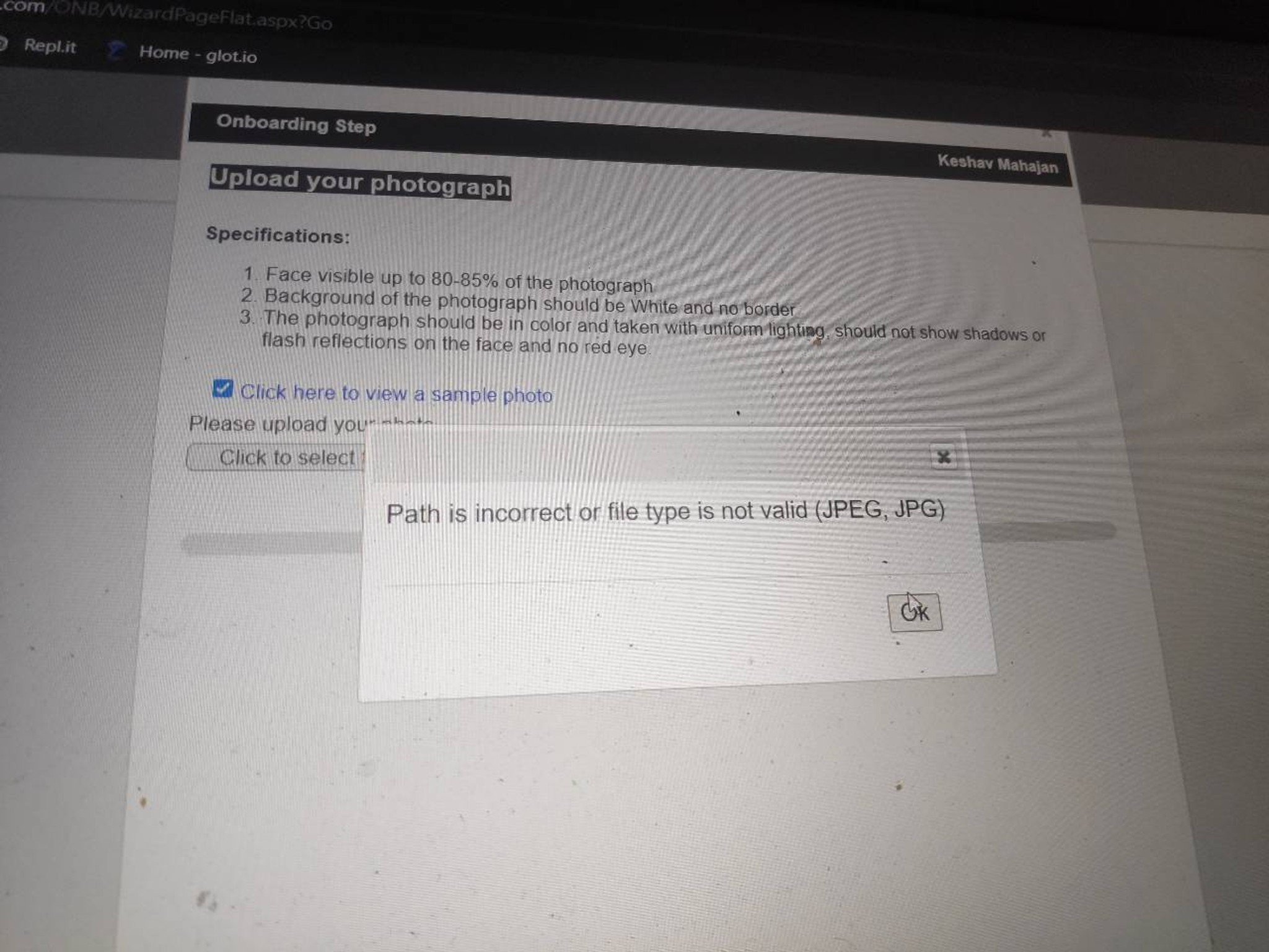 If anyone faced the similar error while uploading photo while ... If anyone faced the similar error while uploading photo while ...