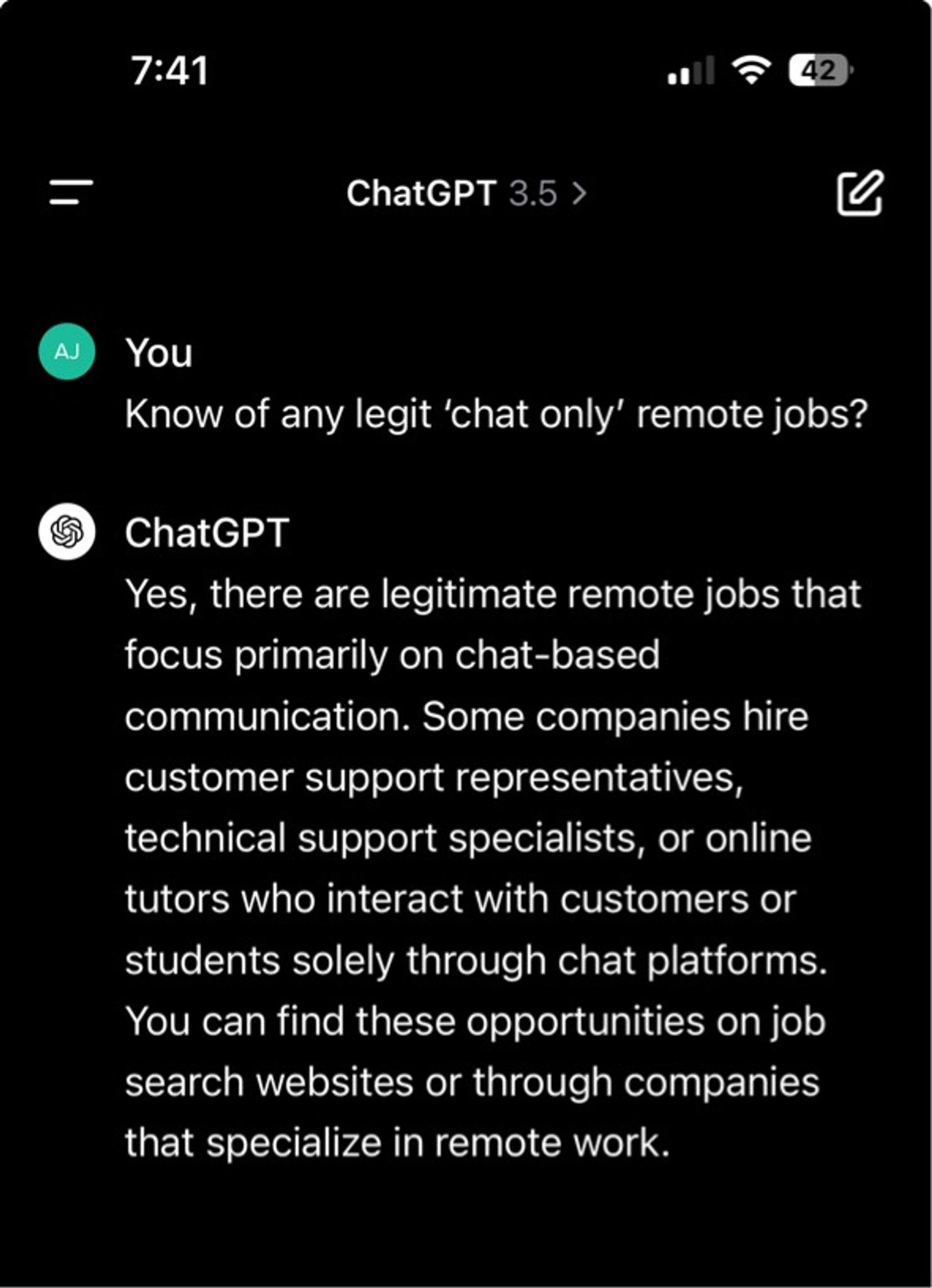 Anyone know of any legit ‘chat only’ remote jobs? | Glassdoor Forum
