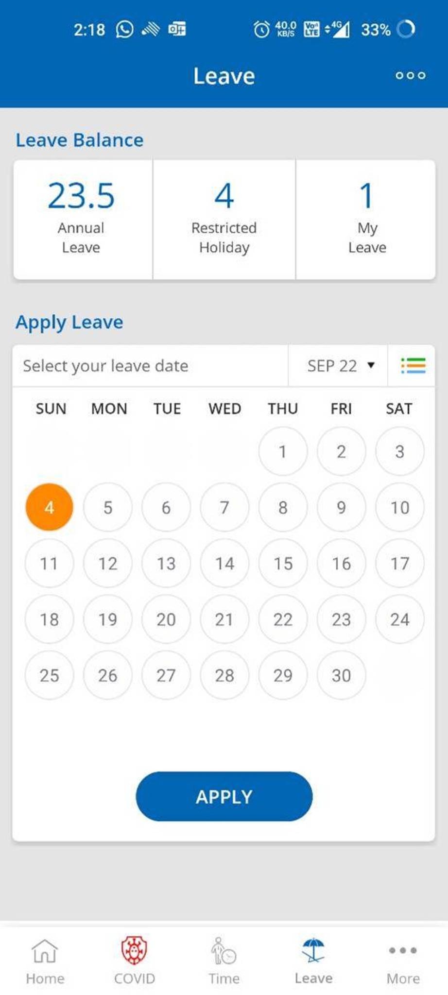 What is HCL leave system? I tried to ask HR severa... | Fishbowl