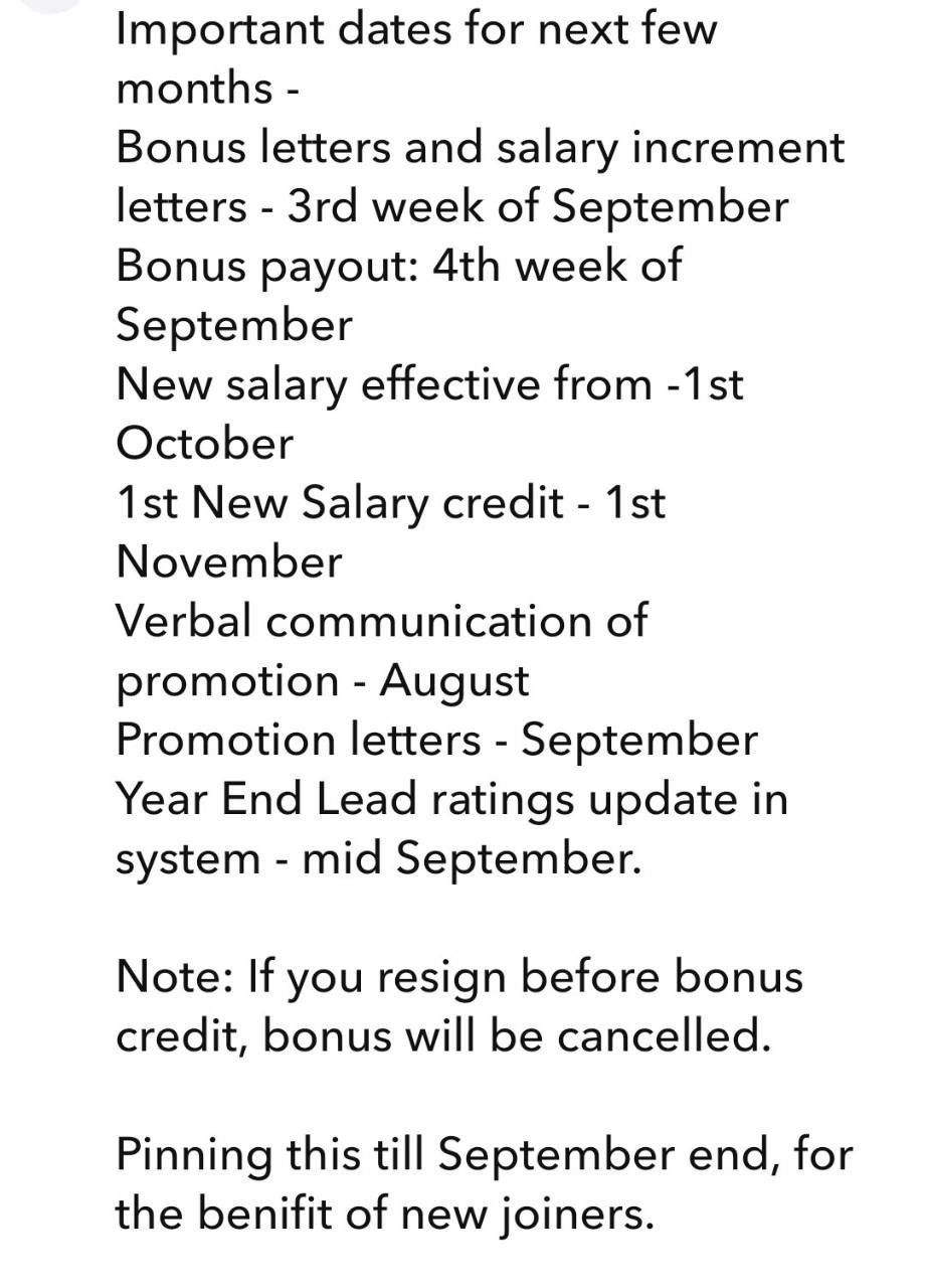 Important: Refer below post to know timelines and ... | Fishbowl