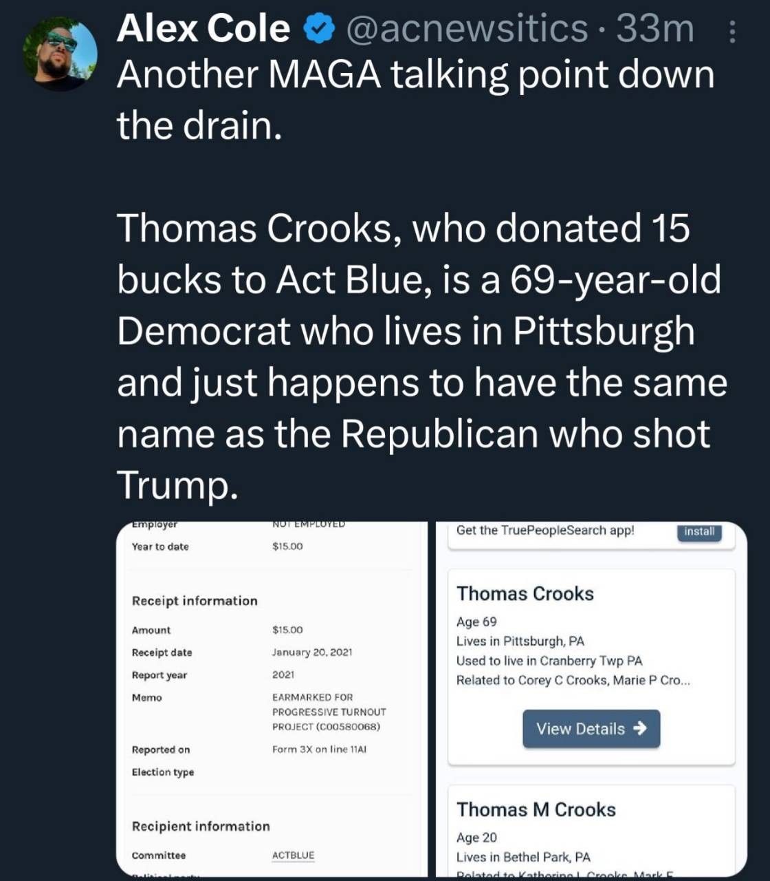 The shooter didn't even make this $15 donation eve... | Fishbowl